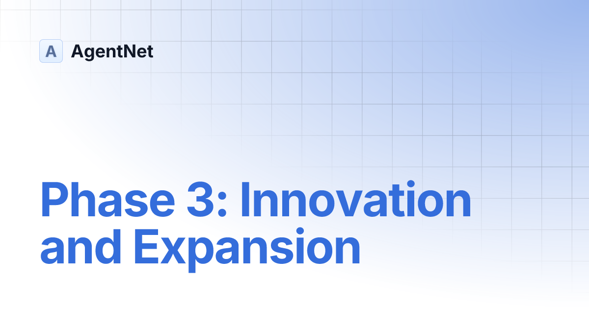 Phase 3: Innovation and Expansion | AgentNet